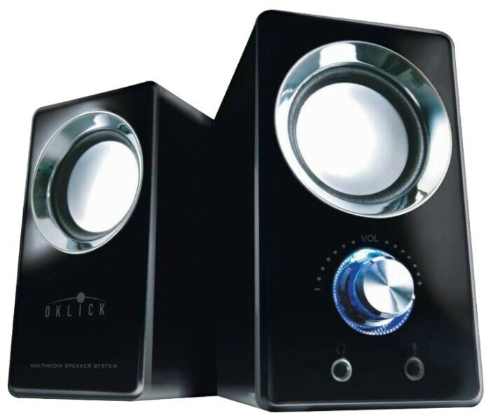 Колонки Oklick OK-116 2.0 черный 6Вт