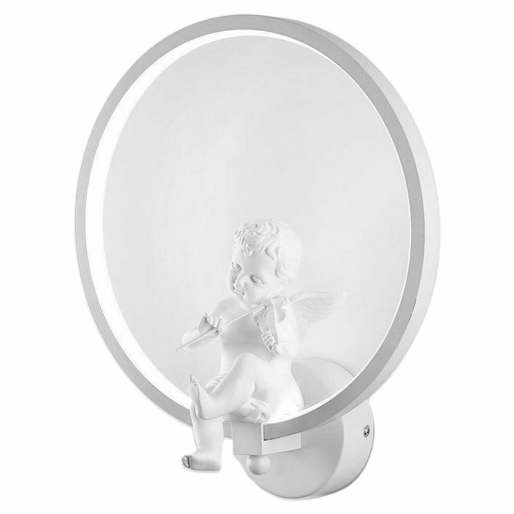 Светильник настенный в скандинавском стиле «Ангел с скрипкой», белый белый свет