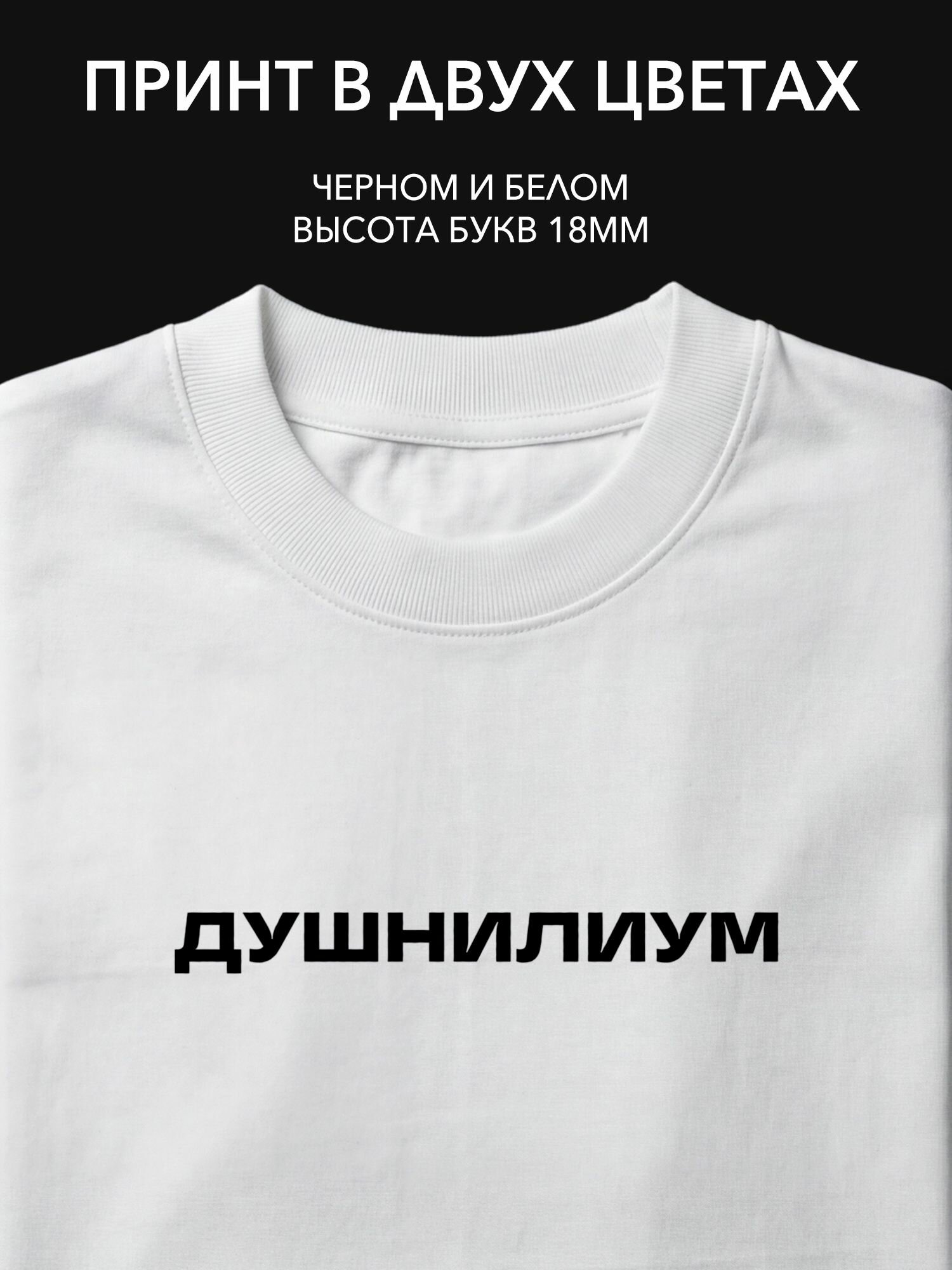 Термопринт надпись на одежду "душнилиум" для стильного книжного уголка с уникальным дизайном.