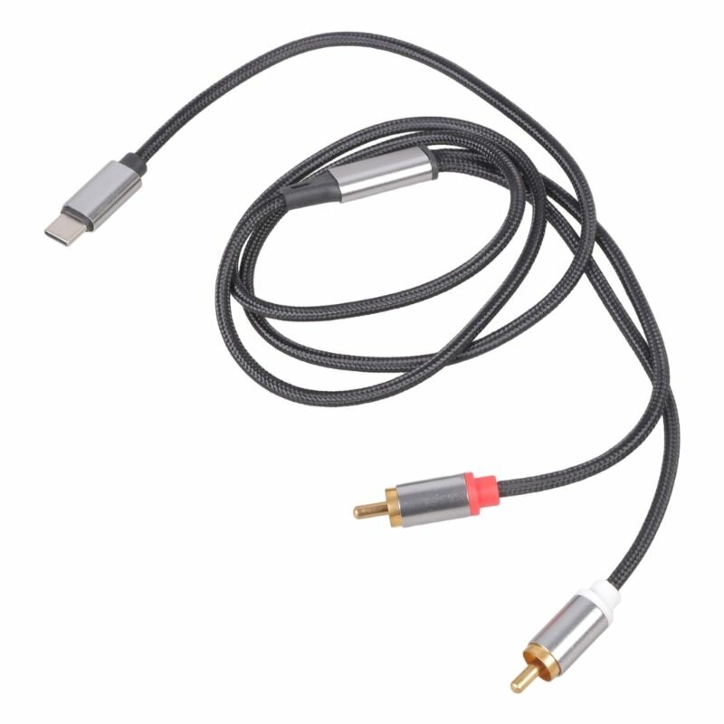 (1 шт.) Кабель Type C на два тюльпана RCA аудио - 1 м