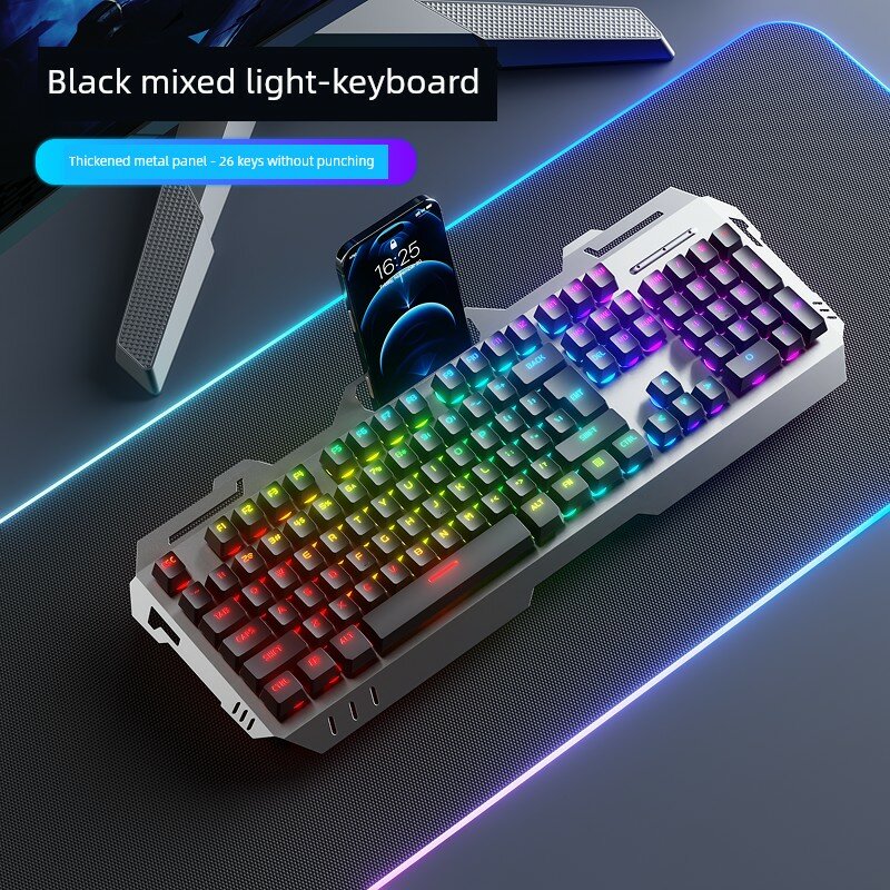 Комплект клавиатуры и мыши Forerunner True Mechanical Feel, беспроводная игровая офисная гарнитура, набор из трех