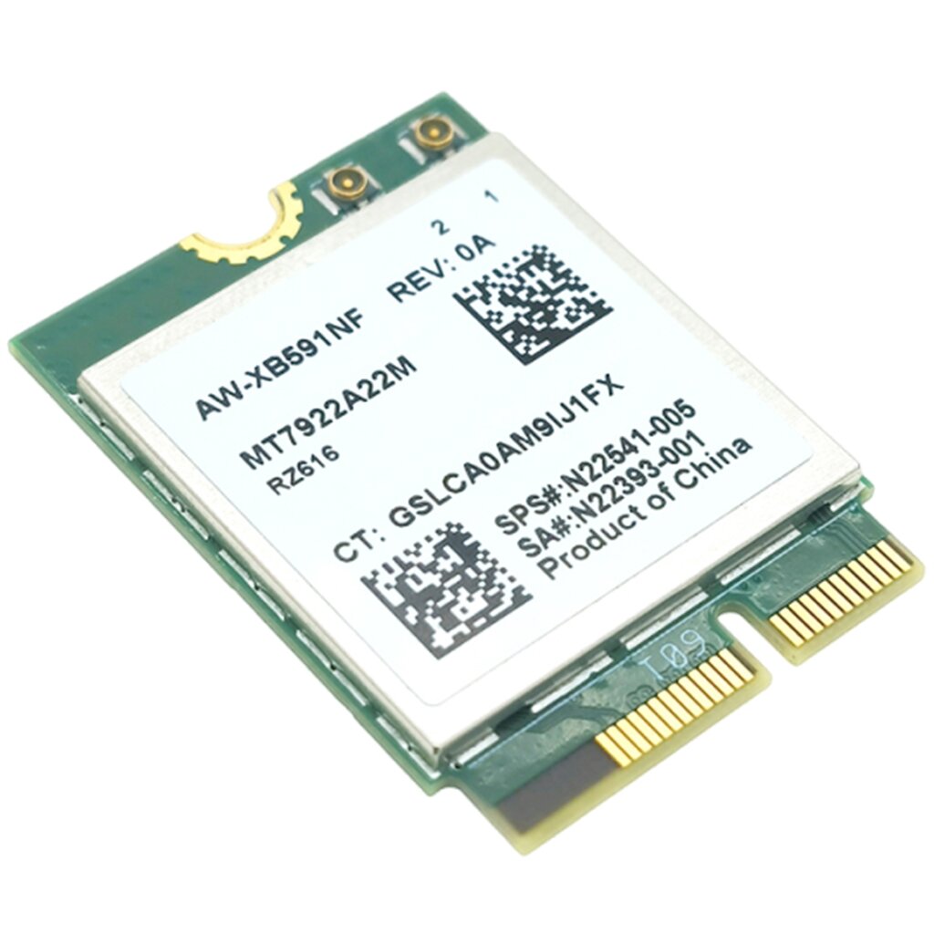 MT7922 WiFi 6E PCIe Сетевой Адаптер 2400 Мбит/с M.2 Трехдиапазонный Дизайн