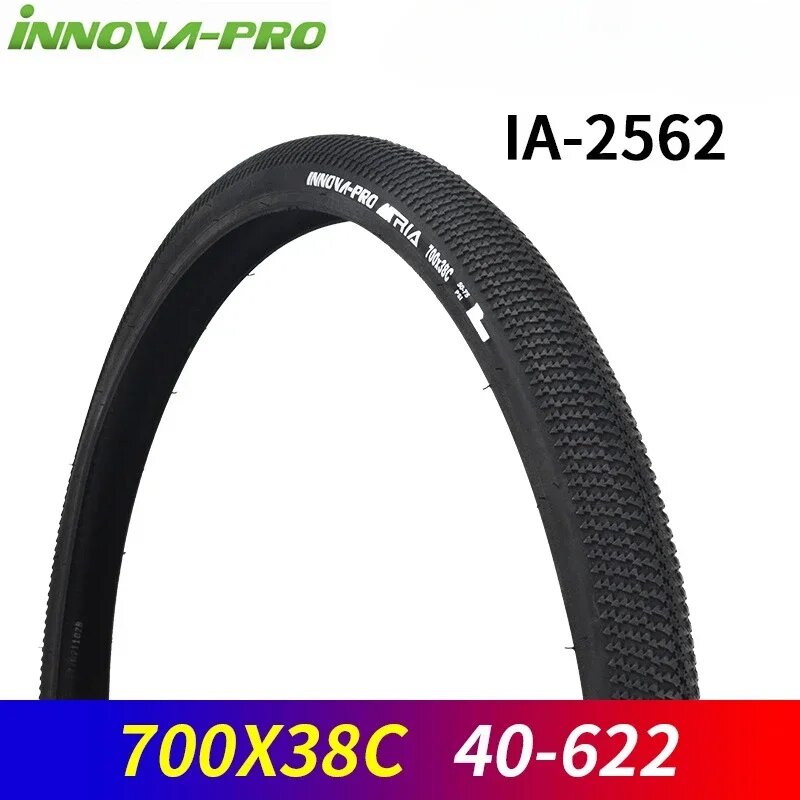 Innova IA-2562 700x38c 40-622 Черный дорожный гравийный велосипед XC Внедорожный MTB велосипед Стальные проводные шины Велосипедные детали 50-75 фунтов на квадратный дюйм