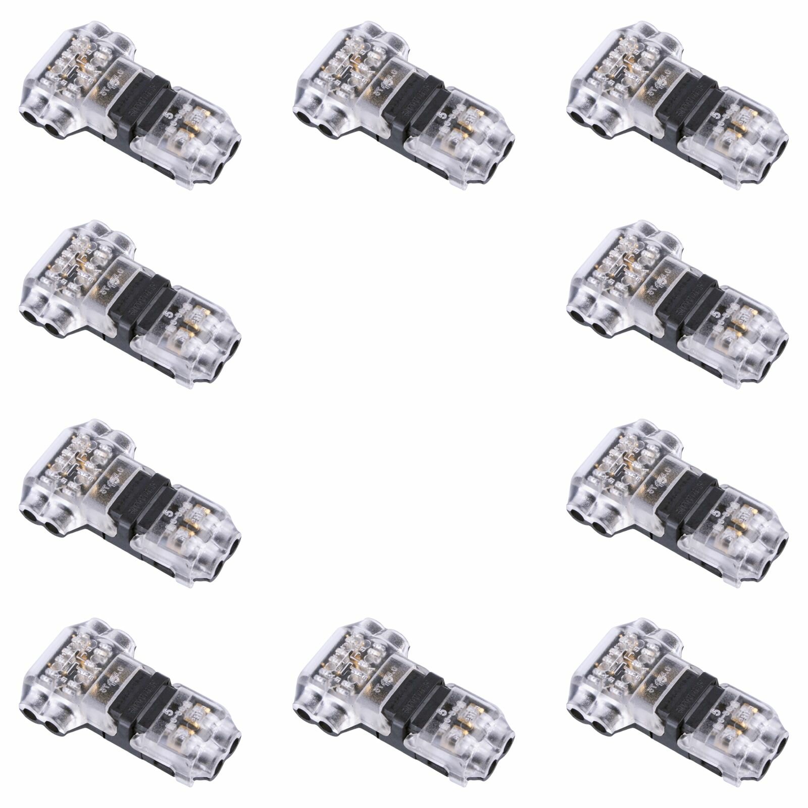 10 шт 3-ходовые 2-контактные соединители проводов без пайки