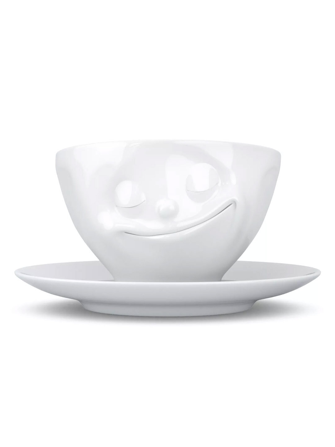 Чашка чайная с блюдцем Tassen Мимика Happy 200 мл, фарфор, Германия