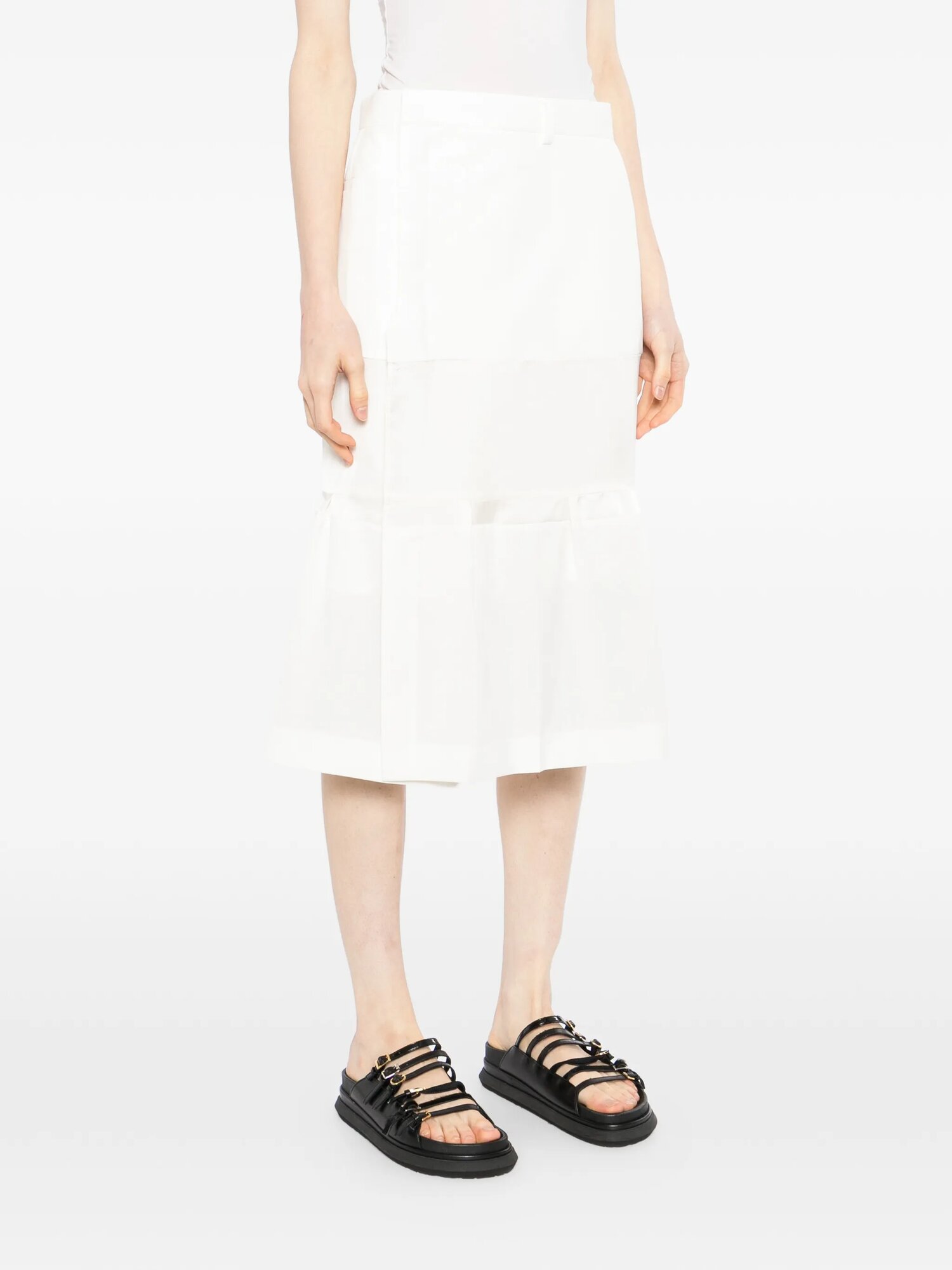Юбка Sacai, размер 44, white — фото 1