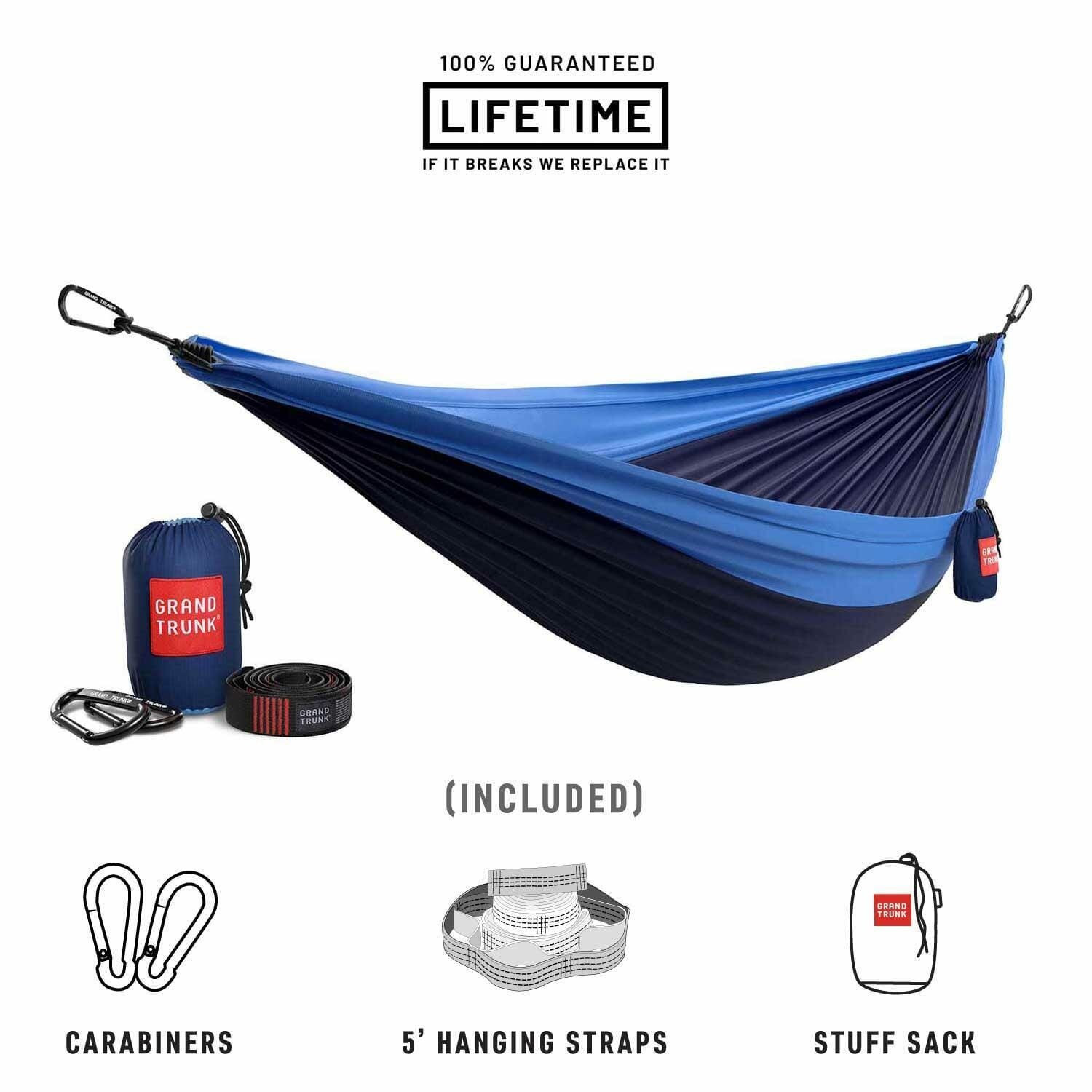 DECATHLON Гамак Grand Trunk Double Deluxe, темно-синий, 320 см x 200 см, грузоподъемность 180 кг