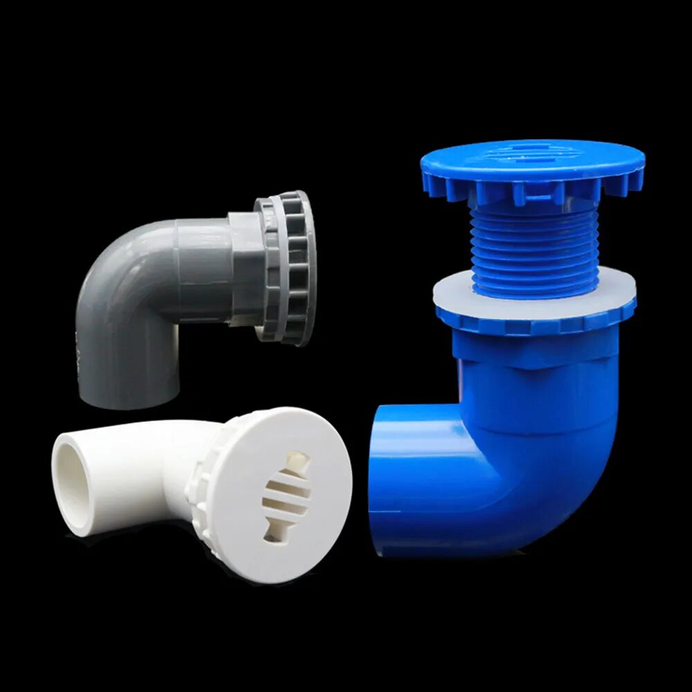 Угловой соединитель для аквариума ПВХ 20/25 мм ID 25mm, серый