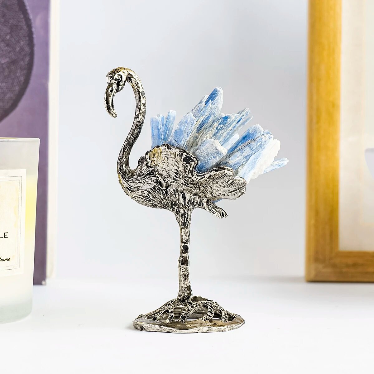 Синий кианит фламинго silvery