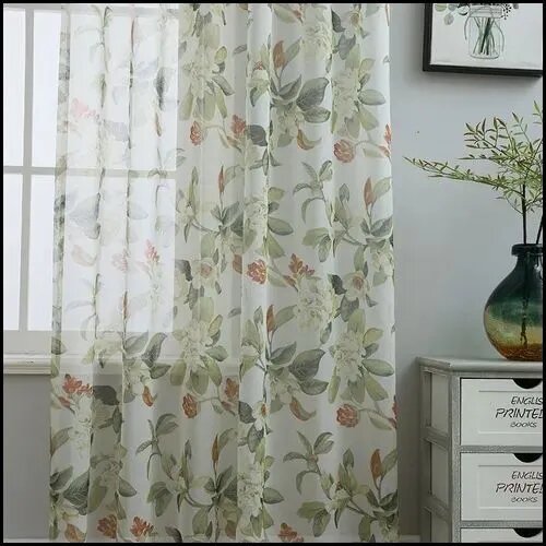 Тюль 140x260 см крепление Ложный люверс, разноцветный