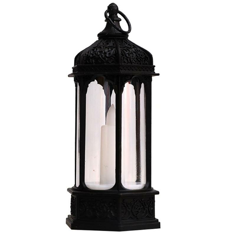 Рождественский фонарик-свечка в винтажном стиле, Черный