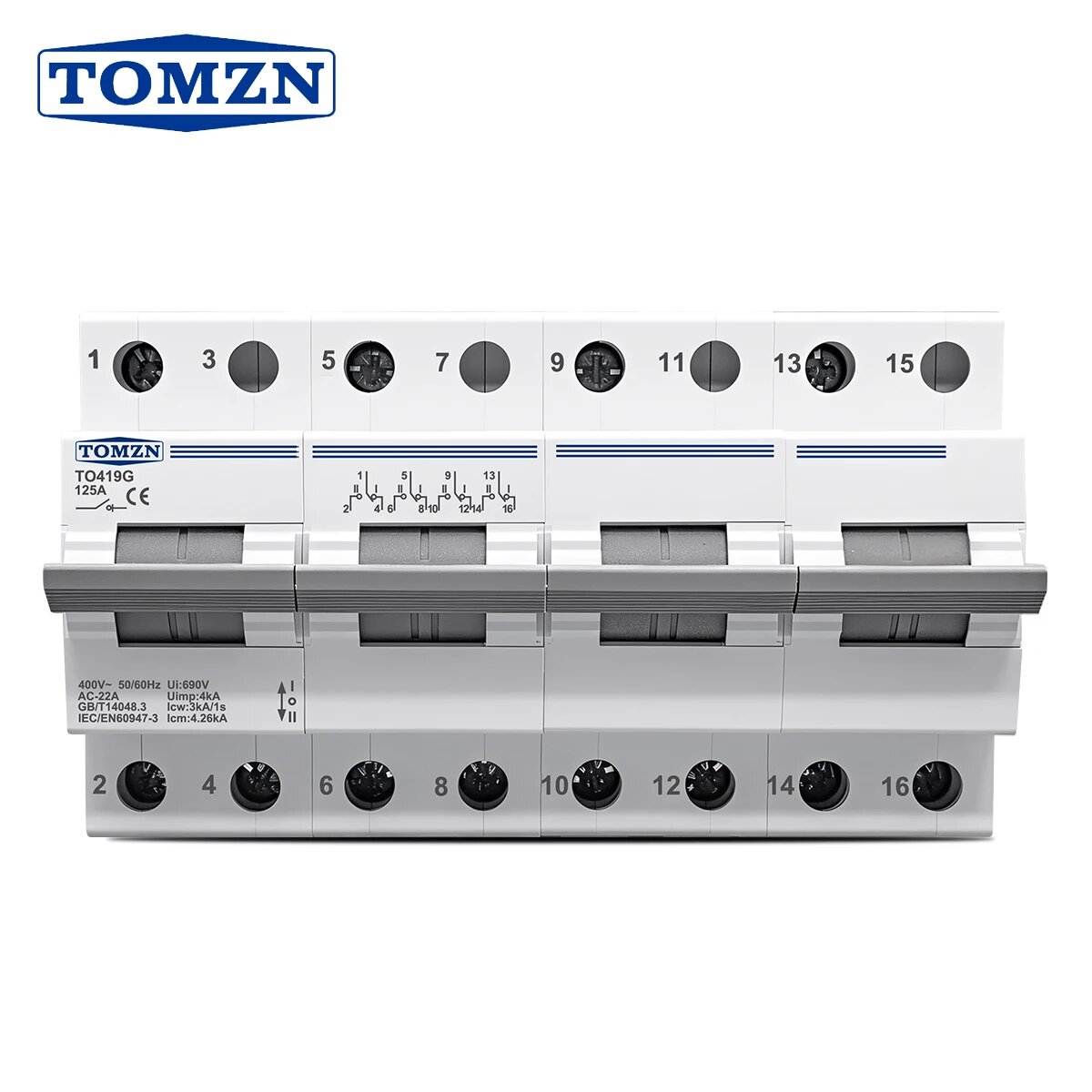Автомат защити цепи TOMZN TO419G 230В 125А