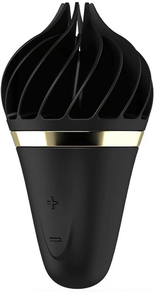 Вибратор с нежными лепестками Sweet Treat чёрный