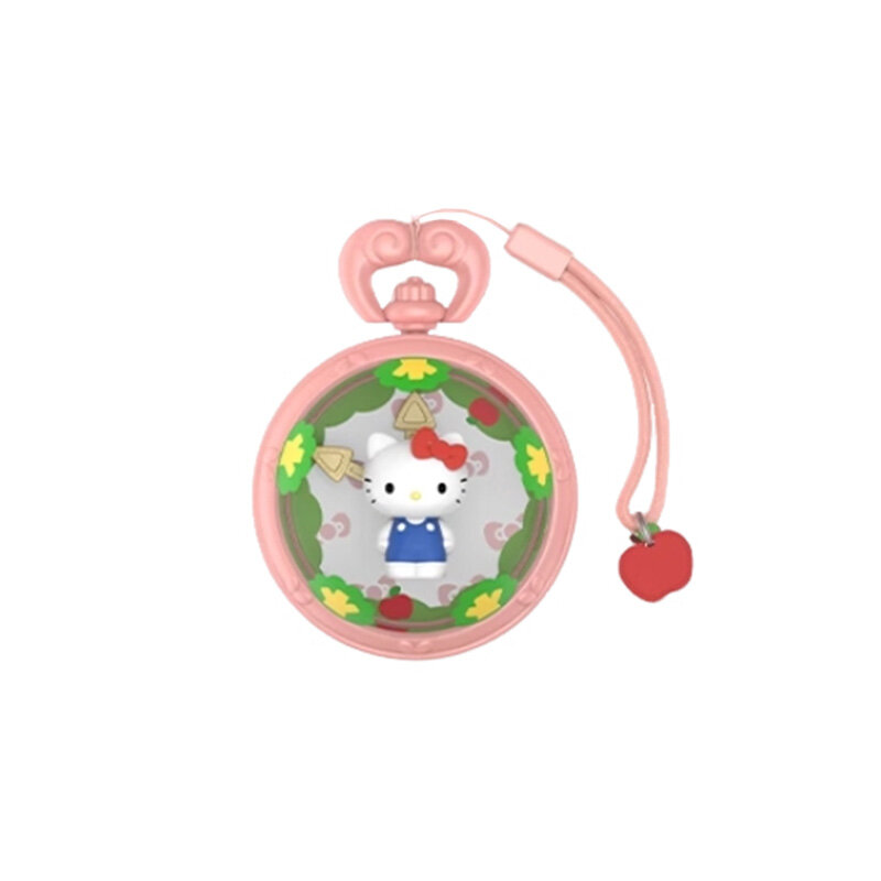 Карманные часы унисекс POP MART Sanrio Family's Beautiful Moments Collection, Мистическая коробка/Полная коробка 8 шт, Confirmed-Hidden Style-Hello Kitty, Wonderful Time (Open)