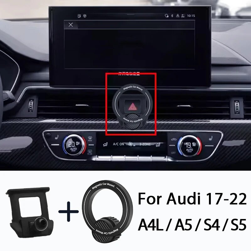 Магнитный Держатель Для Телефона На Вентиляционную Решетку Для Audi A4L A5 S4 S5 2017-2022: Регулируемый, Устойчивый, Легкий
