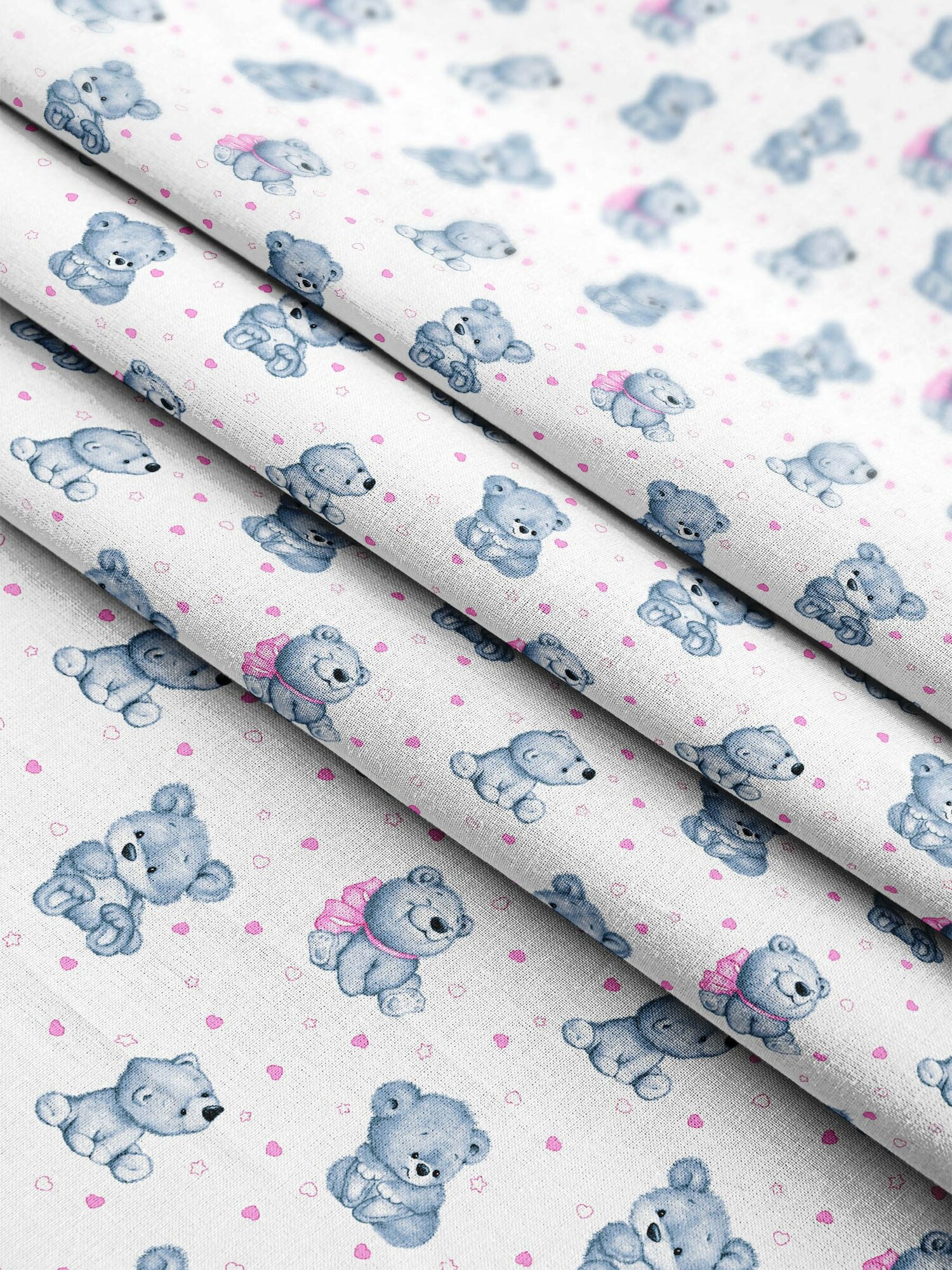 Ткань для шитья и рукоделия, Ситец, Хлопок, цв. белый, Длина 2.5 м, Ширина 95 см, Плотность 90 г/кв. м