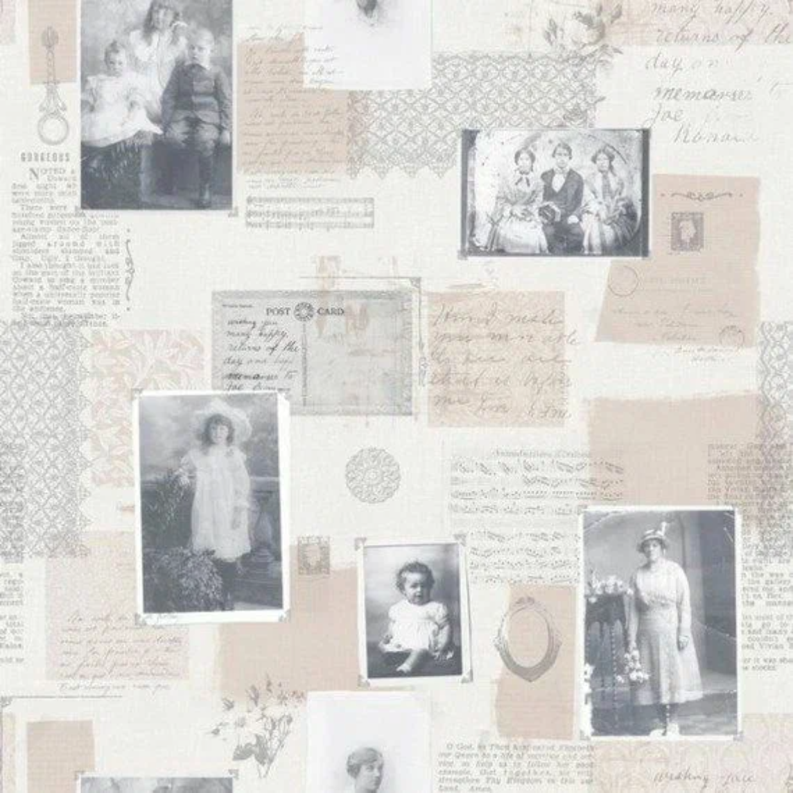 Обои Aura Memories G56130; 0,53х10,05 м. , флизелин , бежевый/серый