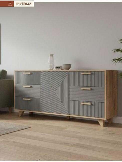 Гард Комод 1,5 Дуб вотан/Черника