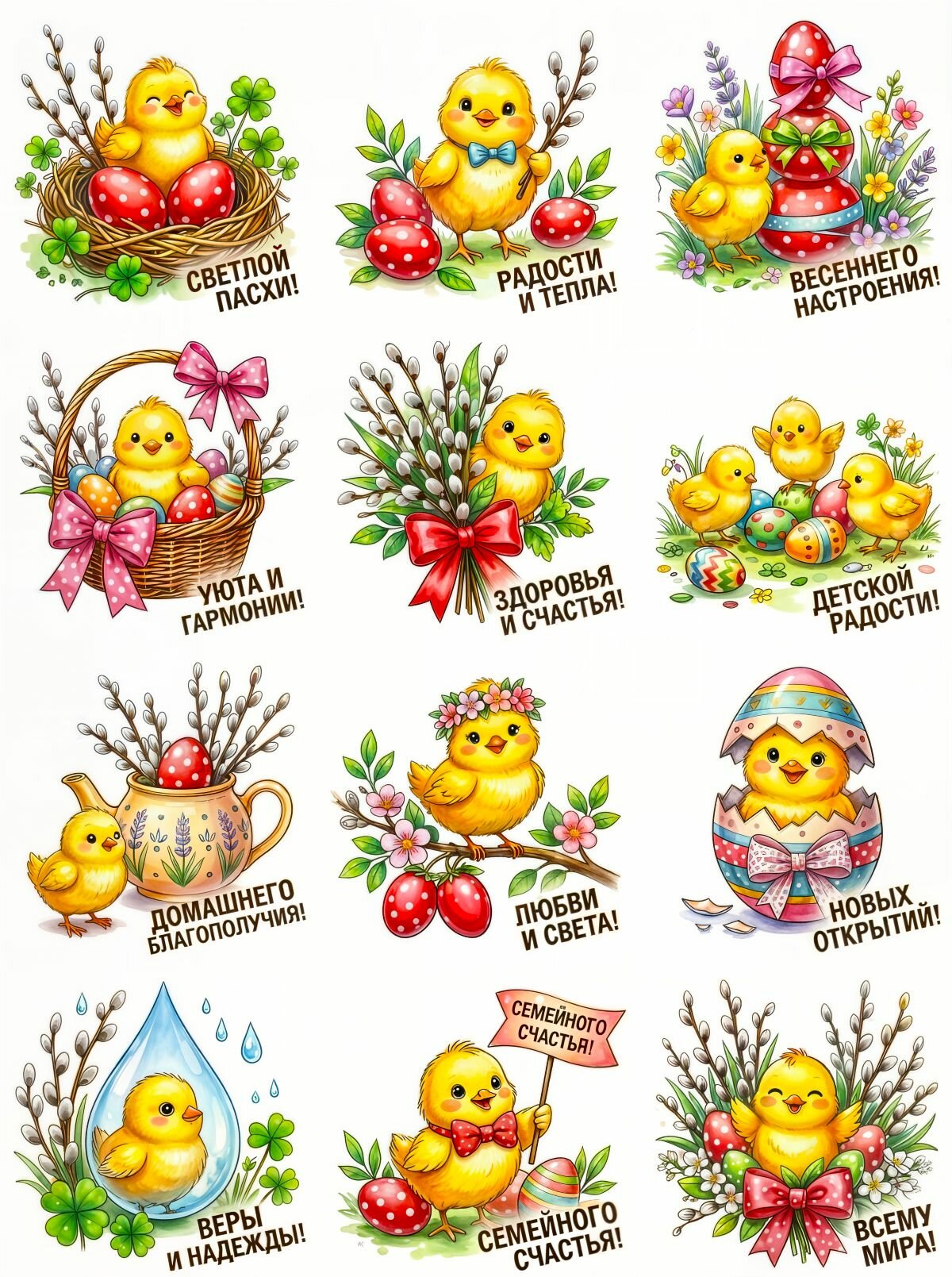 Водорастворимая картинка для мыловарения "На Пасху" А4.