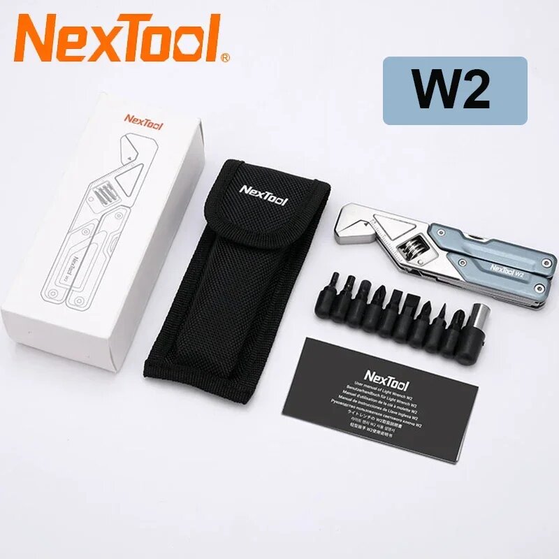 Многофункциональный Инструмент NexTool W2, Новинка 2024 Года, Легкий Гаечный Ключ, Плоскогубцы, Отвертка