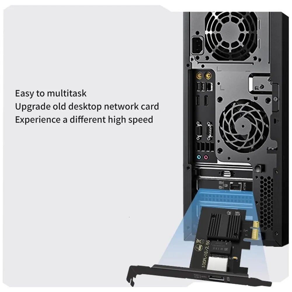 Сетевая карта PCIe 2.5 Гбит/с, black — фото 1