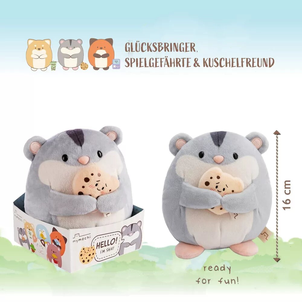 NICI MyMochi Хомячок Плюшевая Игрушка Фигурка В Подарочной Коробке 16см Мягкая Милая Плюшевая Игрушка Для Детей