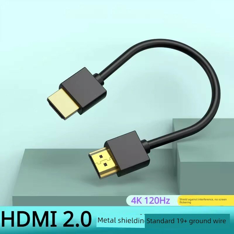 Кабель HDMI 2.0 4K с поддержкой аудио 4K 60 Гц, длина 12 см, стандартный разъем для мониторов и проекторов