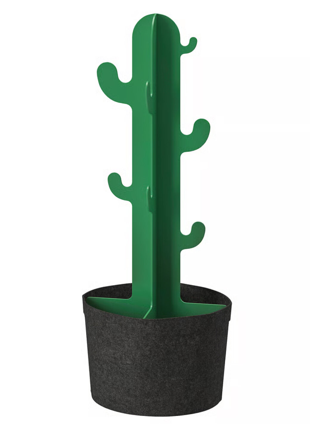 Вешалка напольная детская IKEA GREJSIMOJS, 125 см, Кактус, цвет черный/ зеленый