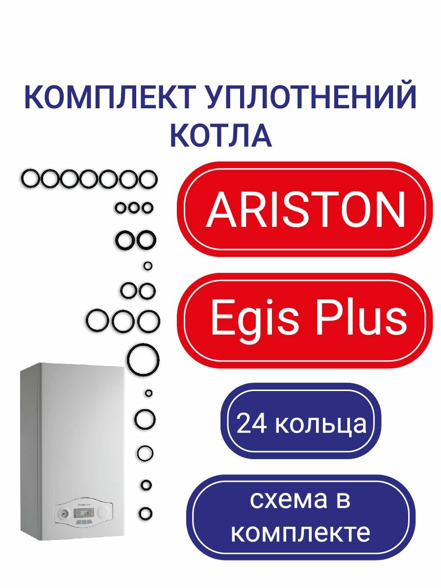Комплект уплотнений газового котла Ariston Egis Plus