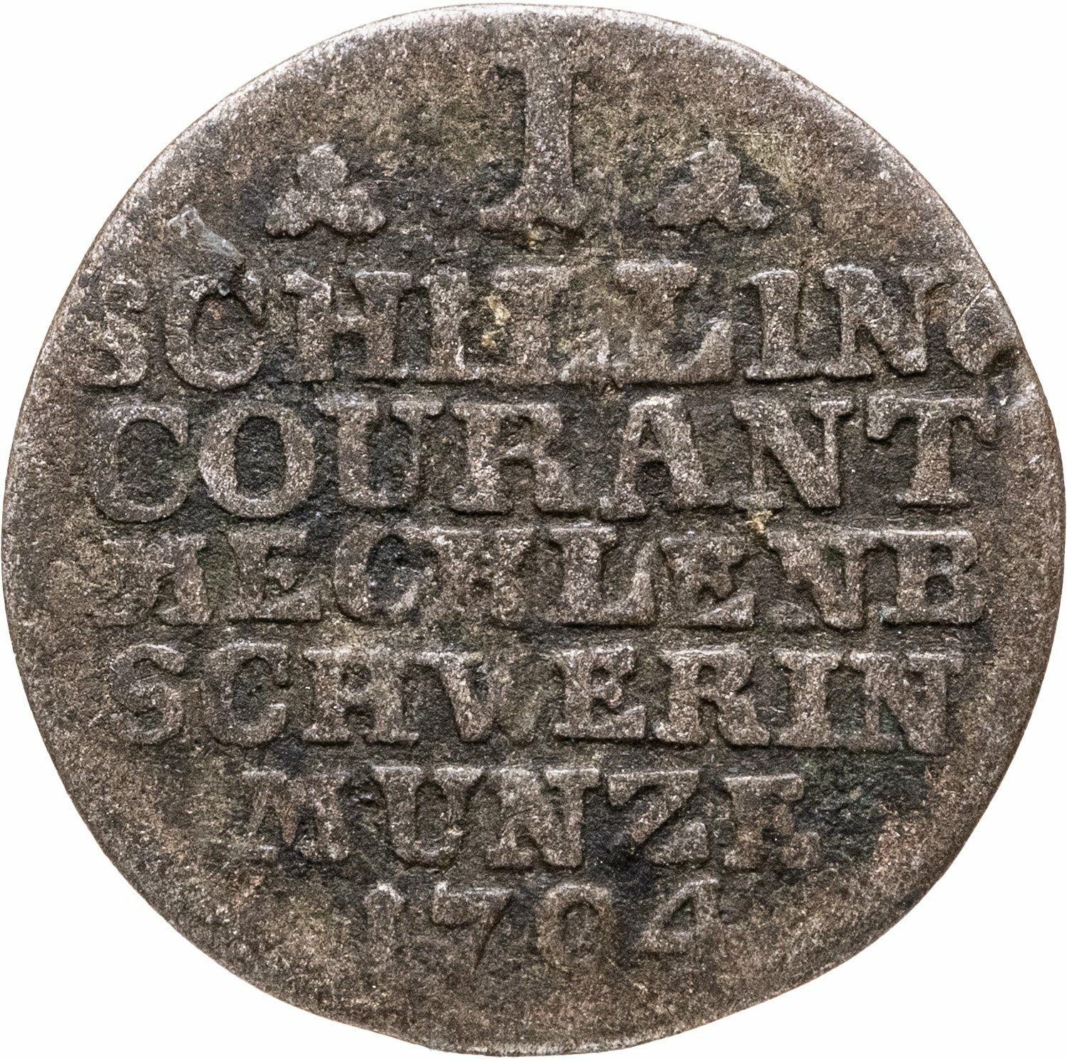 Германия, Мекленбург-Шверин 1 шиллинг 1794, Серебро 375, в сохранности F