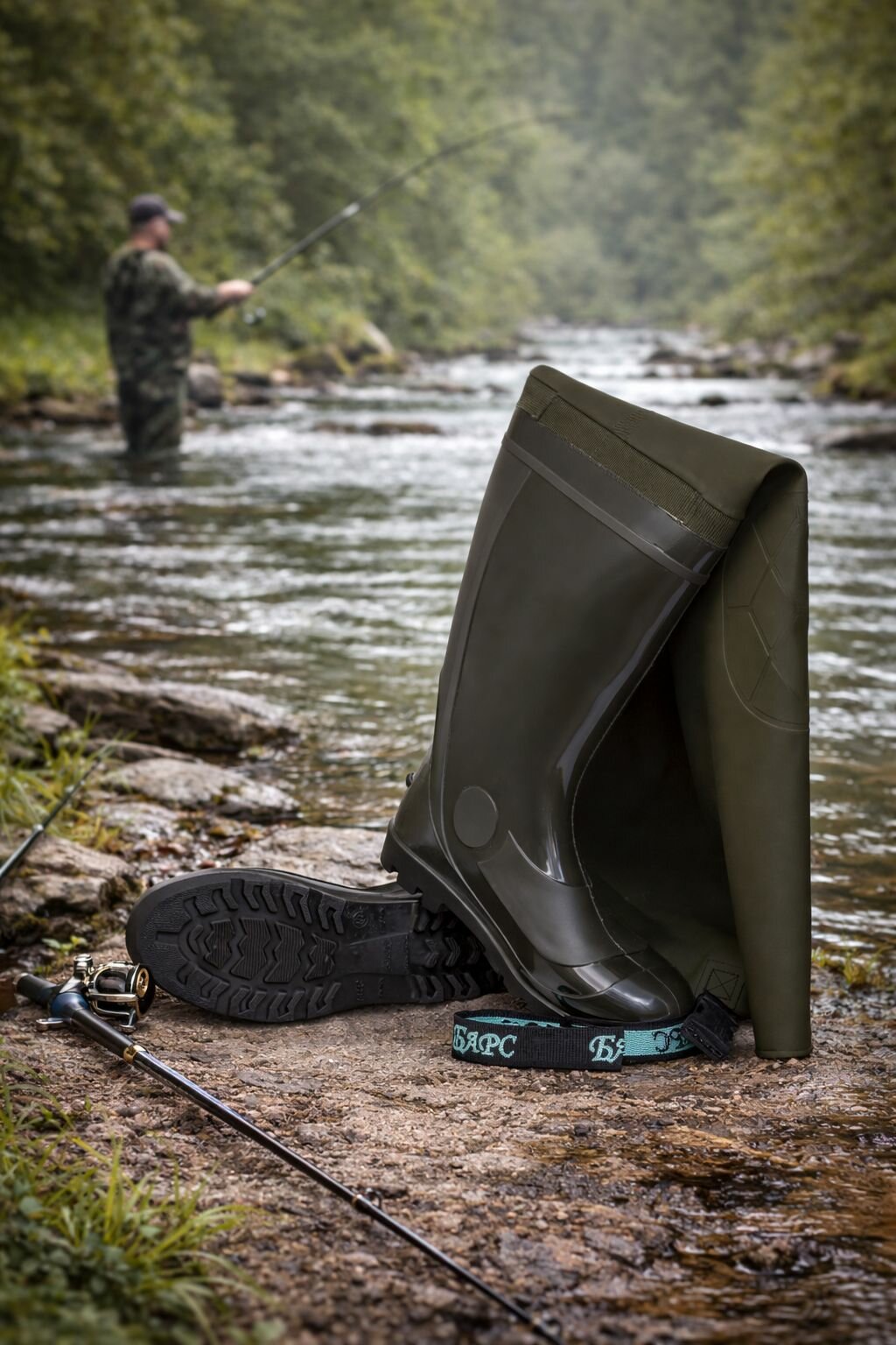 Сапоги болотные из ПВХ Барс для охоты и рыбалки