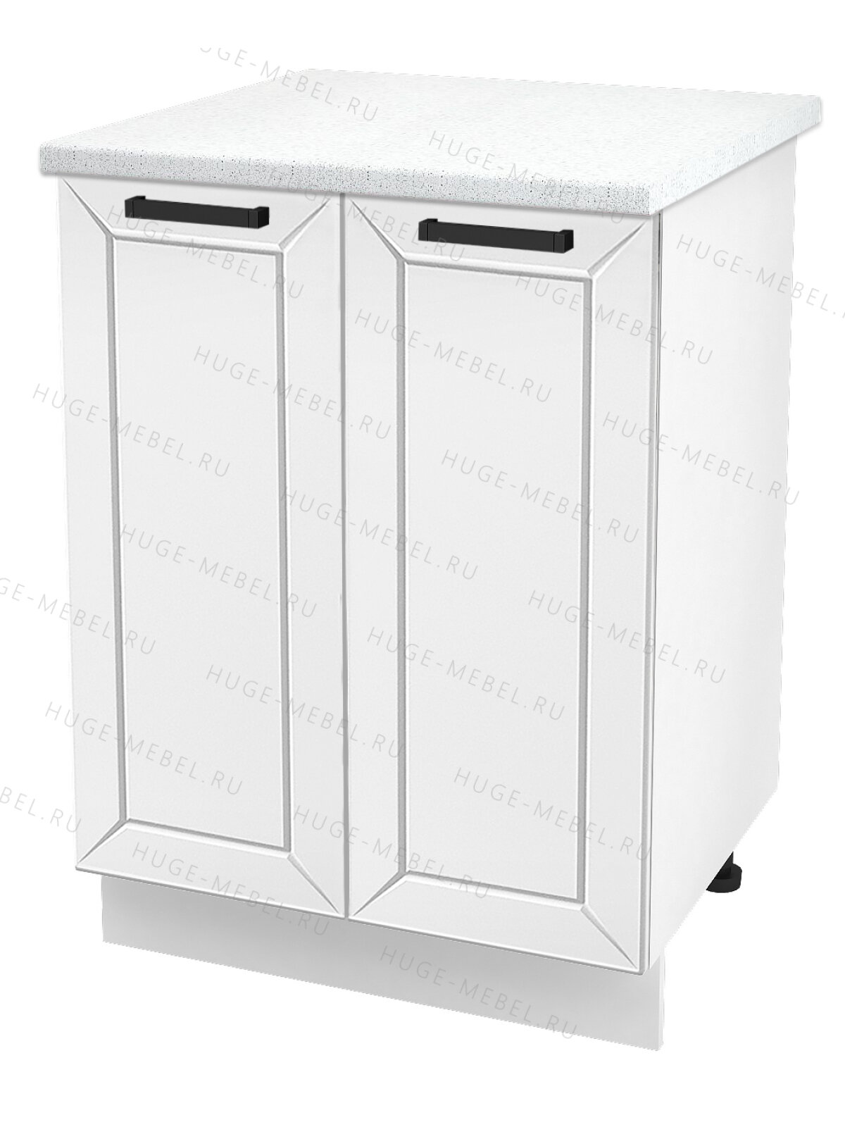 Шкаф кухонный нижний 600 Альфа (белый) Huge Mebel. Ширина 600 Высота 840. Модули кухонные нижние