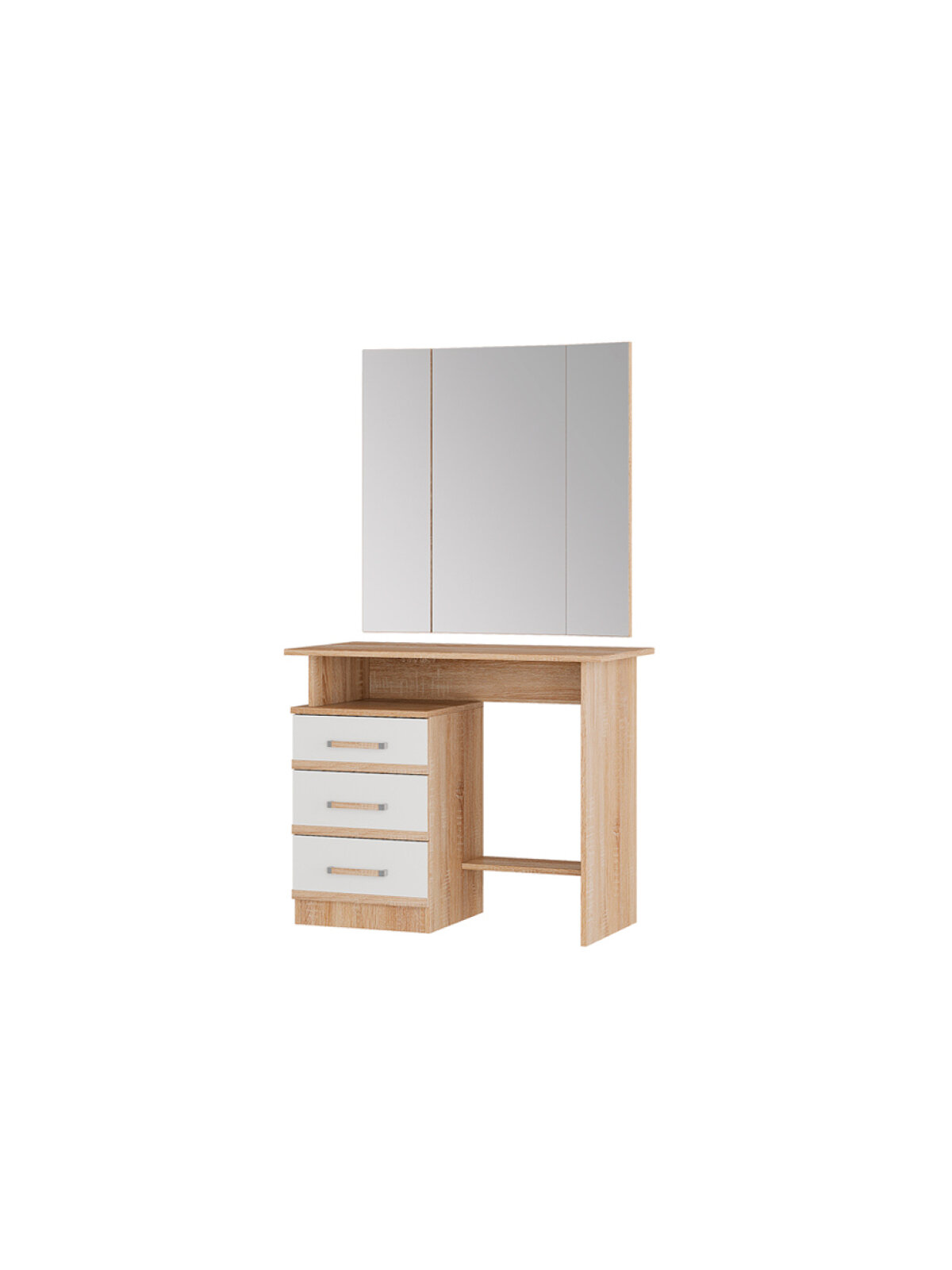 Косметический стол с зеркалом "Сакура" белый Huge Mebel. Ширина 900 Высота 1550. Туалетные столики