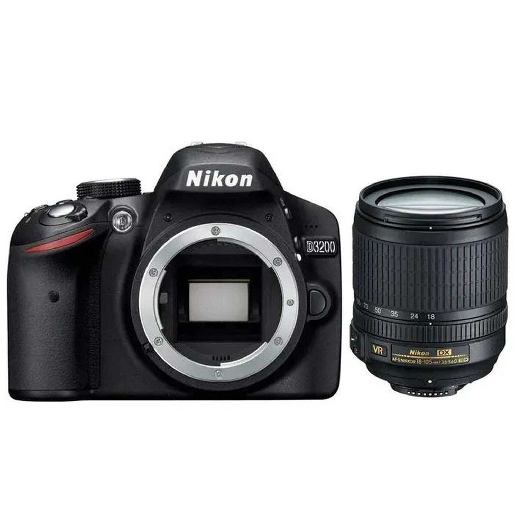 Фотоаппарат Nikon D3200 Kit, с объективом AF-S DX NIKKOR 18-105mm, черный