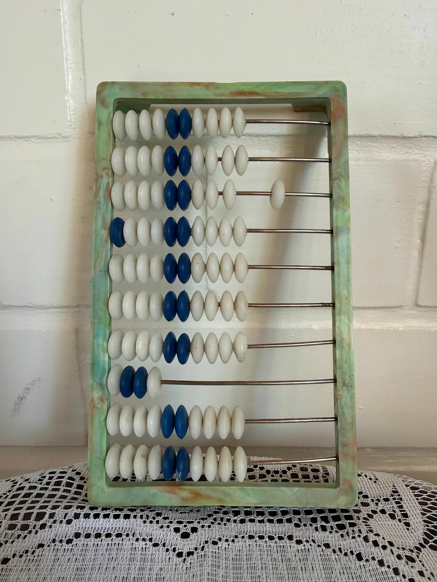 Маленькие пластиковые счеты СССР, 12 х 19.5 см.