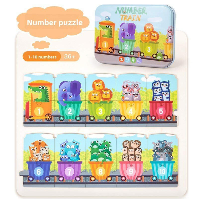 Детская деревянная развивающая головоломка с цифрами и буквами для раннего развития и обучения цифры