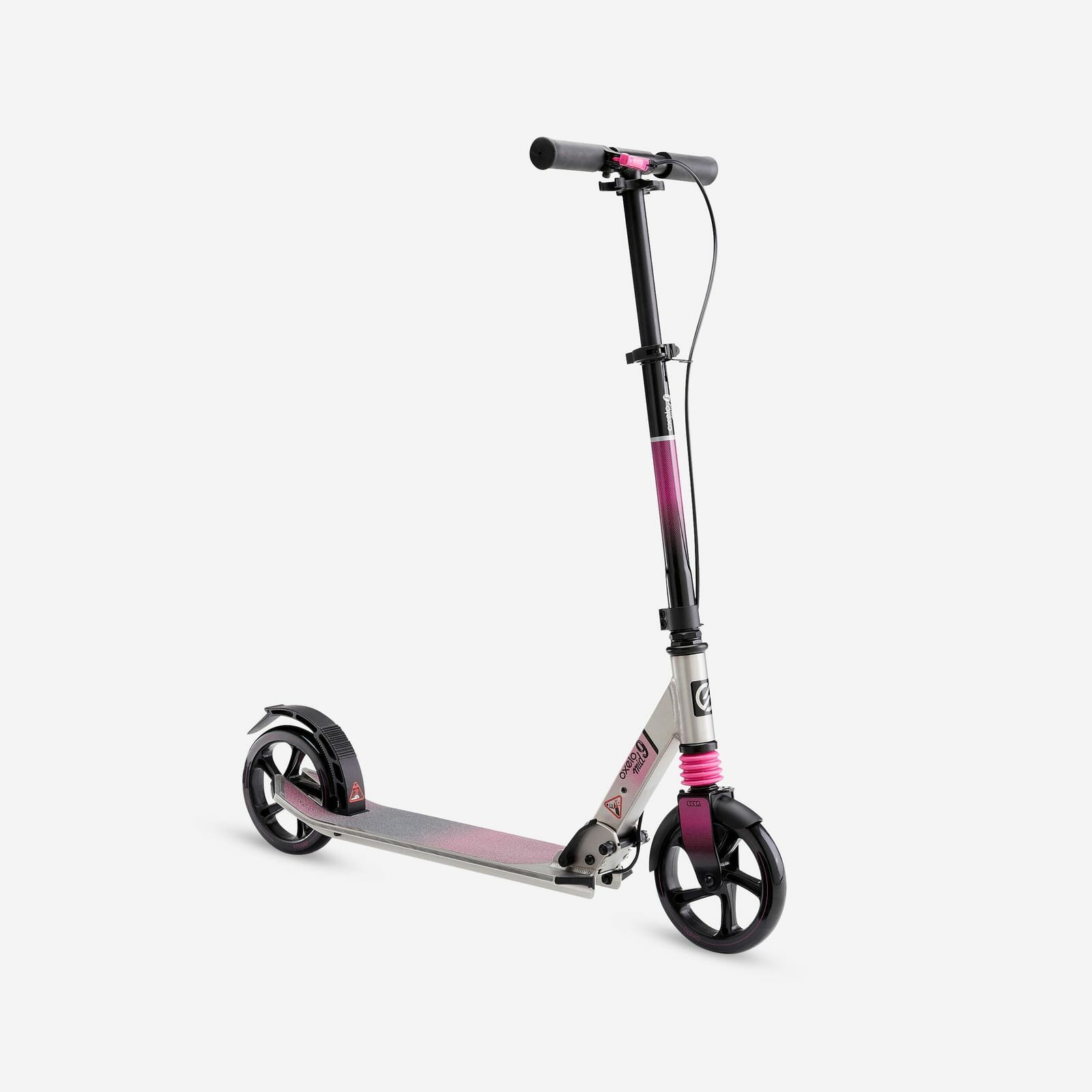 DECATHLON самокат Oxelo Mid 9, пурпурно-розовый/светло-розовый, нагрузка до 100 кг, рост 125-175 см