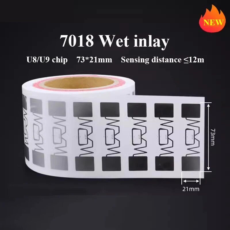 RFID метки 7018-Wet inlay, U8/U9, 73x21mm