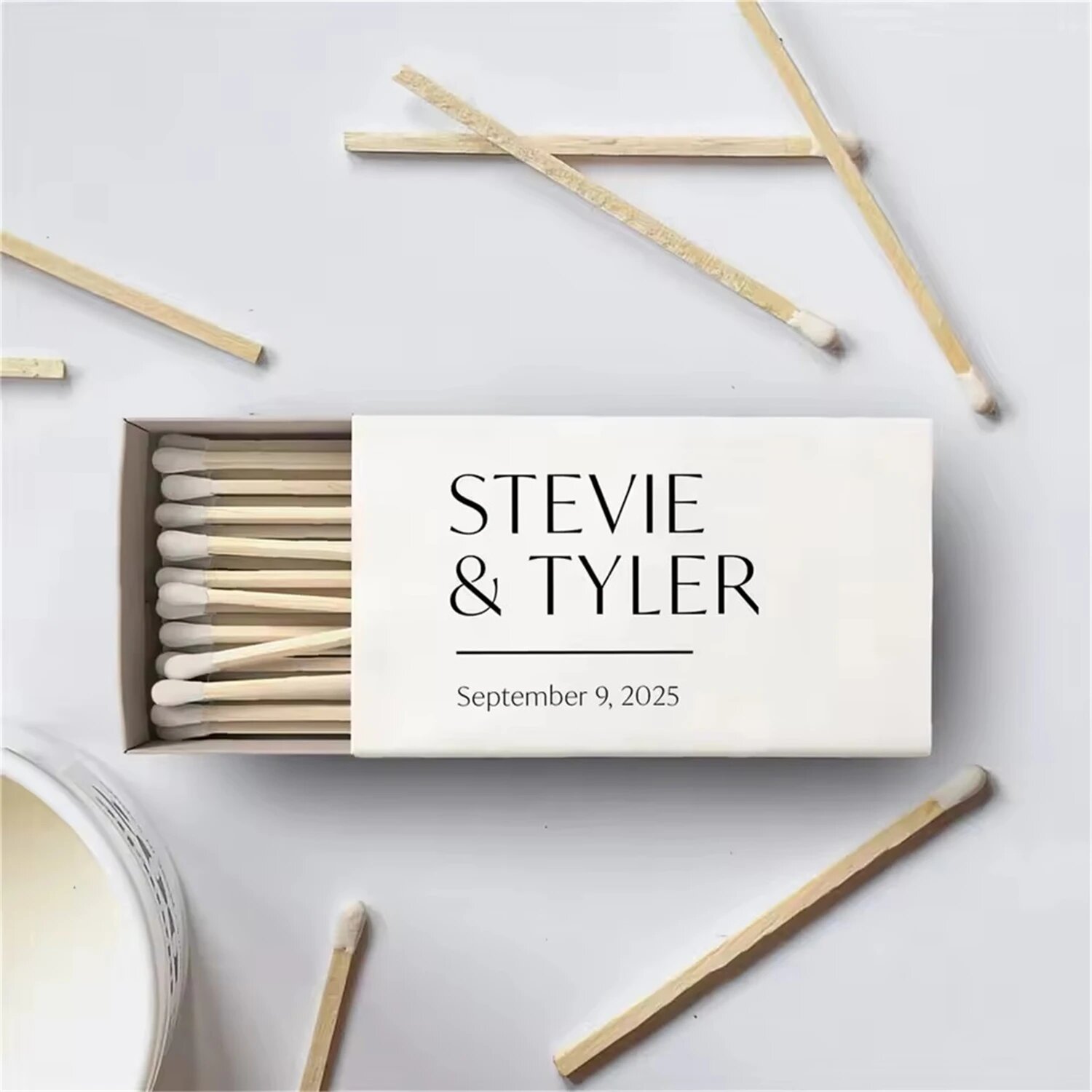 Спичечные коробки на свадьбу Stevie & Tyler, 9 сентября 2025, Custom design 23