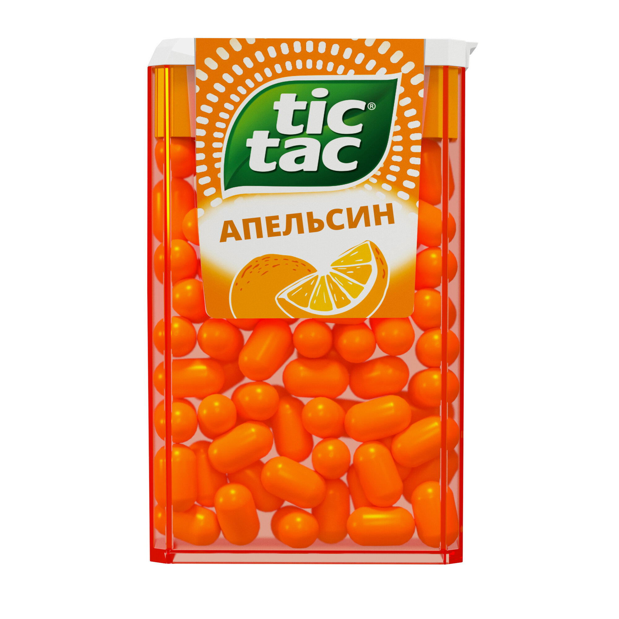 Драже Tic Tac со вкусом апельсина, 49г, 1 штука, апельсиновый — фото 1