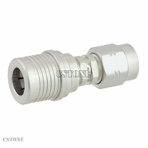 Защёлкивающийся QMA штыревой (штекер) к SMA штыревой (штекер) переходник, Tri-металл с покрытием латунь корпус, 1.18 VSW