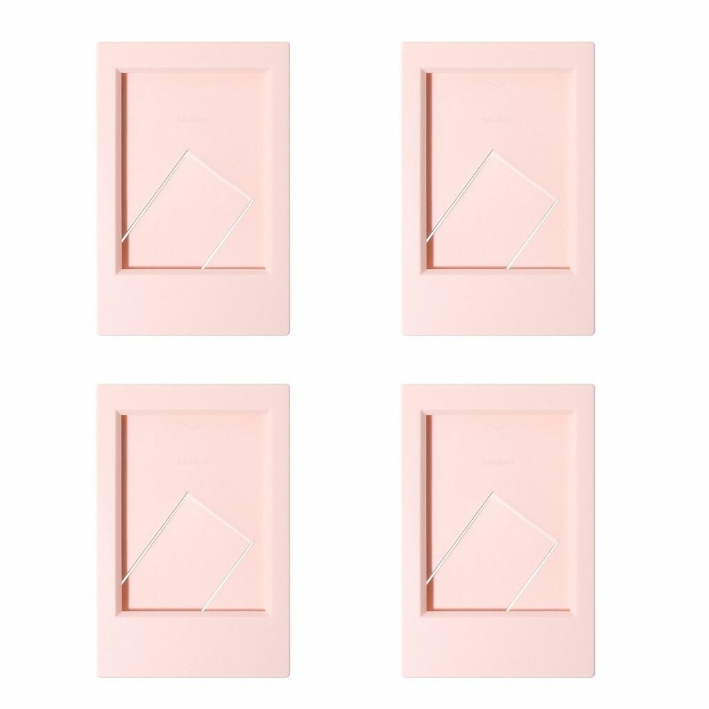 1 комплект из 4 простых 3-дюймовых фоторамок polaroid small photo frame-пудра вишневого цвета
