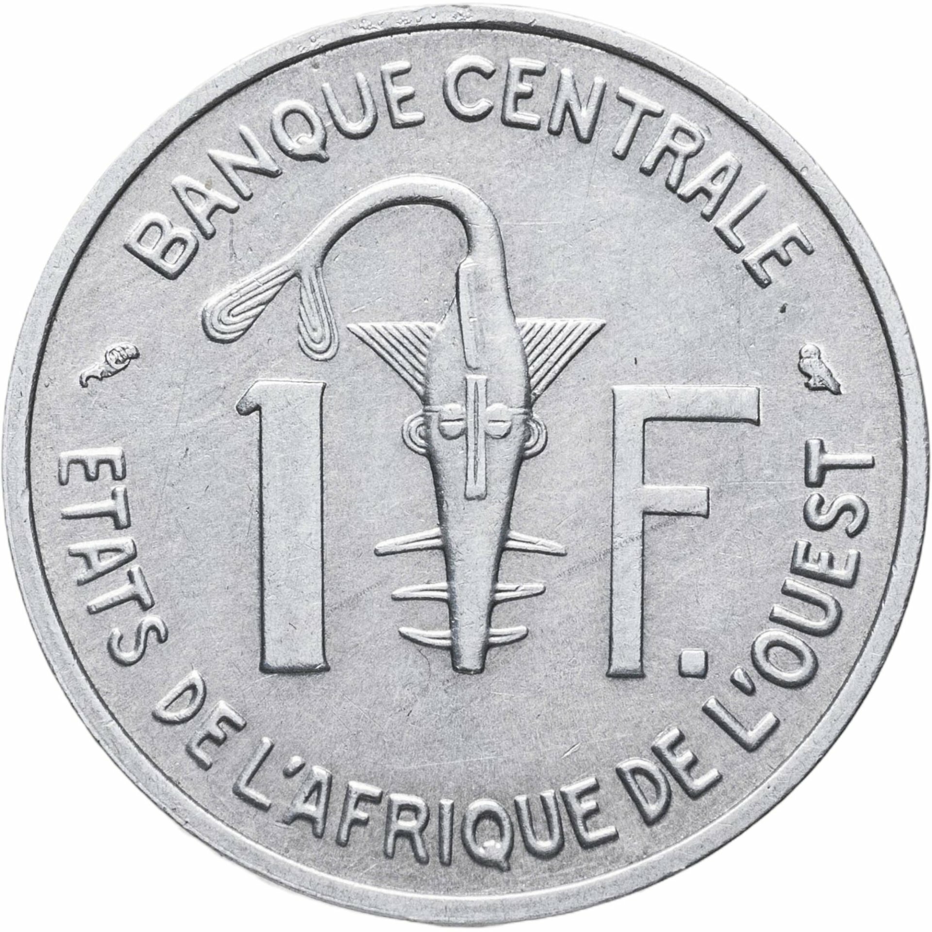 Западная Африка BCEAO 1 франк franc 1963, Алюминий, в сохранности AU