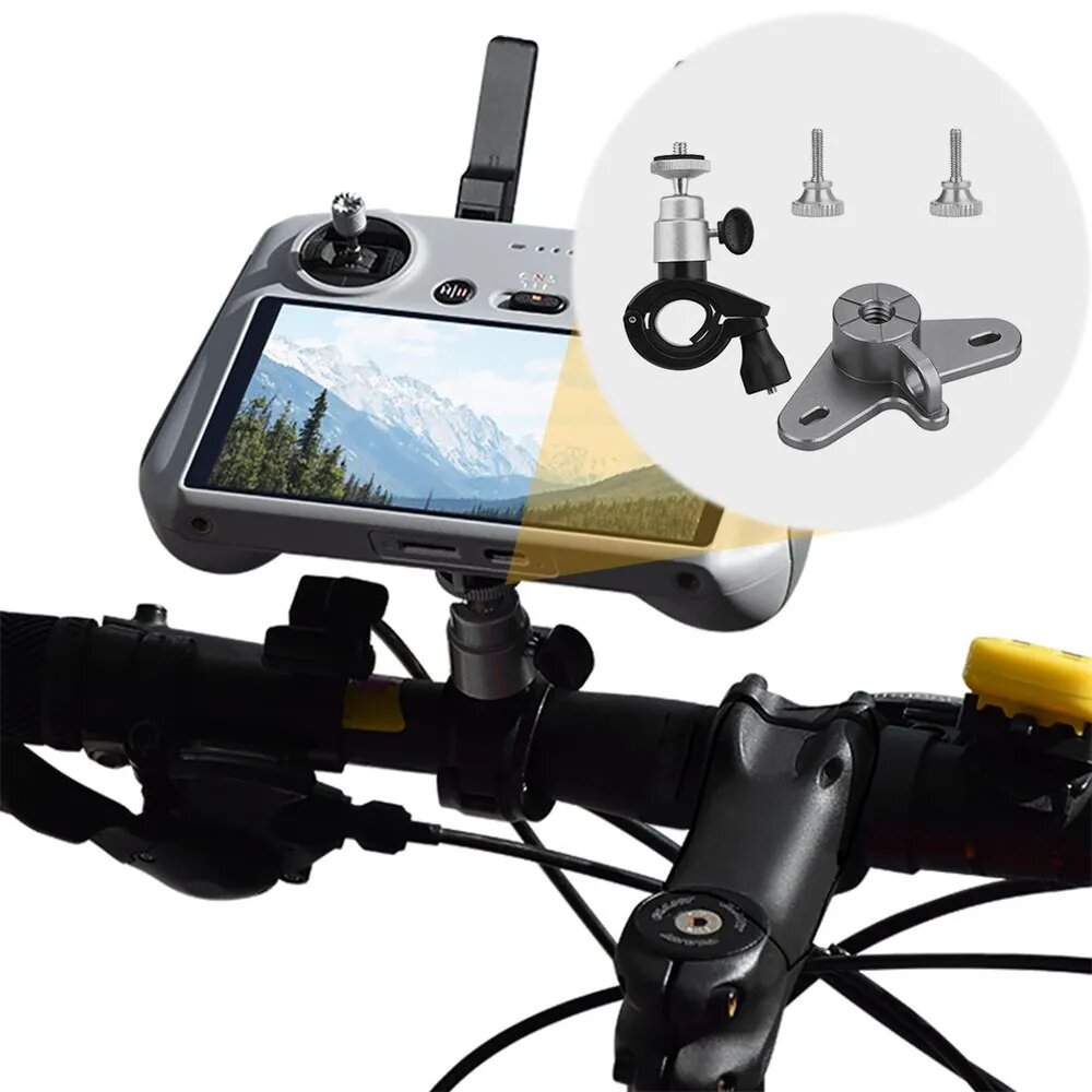 Milochic Адаптер для велокресла для DJI Mini 3/4 Pro (модель RC2) на руль велосипеда, алюминиевый сплав