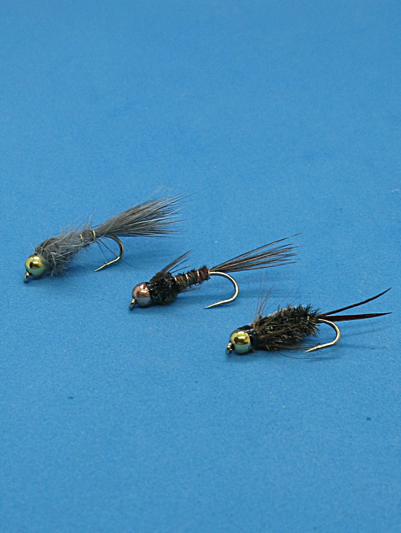 Набор из трёх нимф: Prince nymph, Pheasant Tail, Hares Ear.