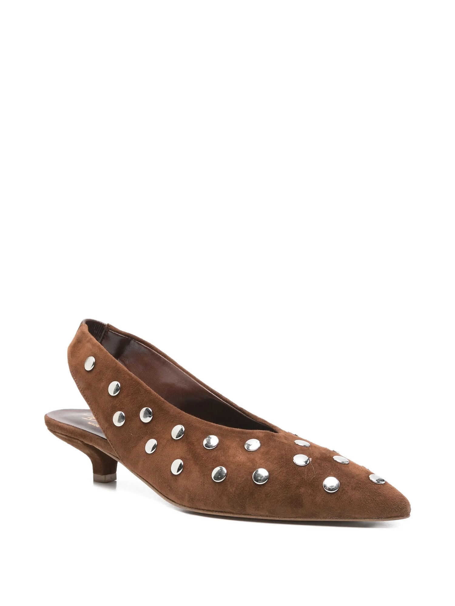 Туфли BIANCA DI Studded-embellishment slingback pumps, размер 39, brown — фото 1