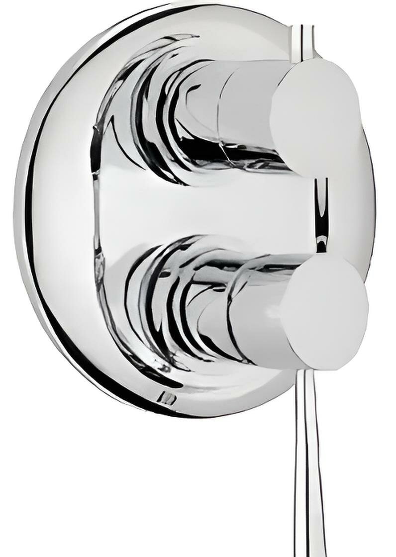 Смеситель встраиваемый Conic CN860101015, латунь, хром, переключатель, накладка, ручка управления, Webert, Италия