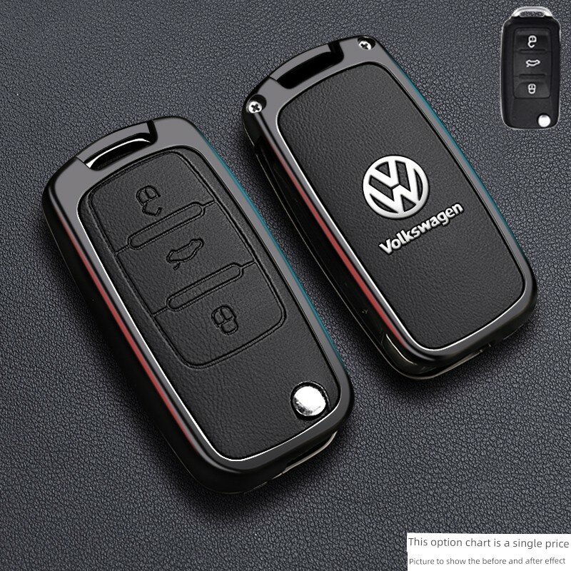 Черный металлический брелок без застежки для моделей Volkswagen — простой аксессуар для ключей