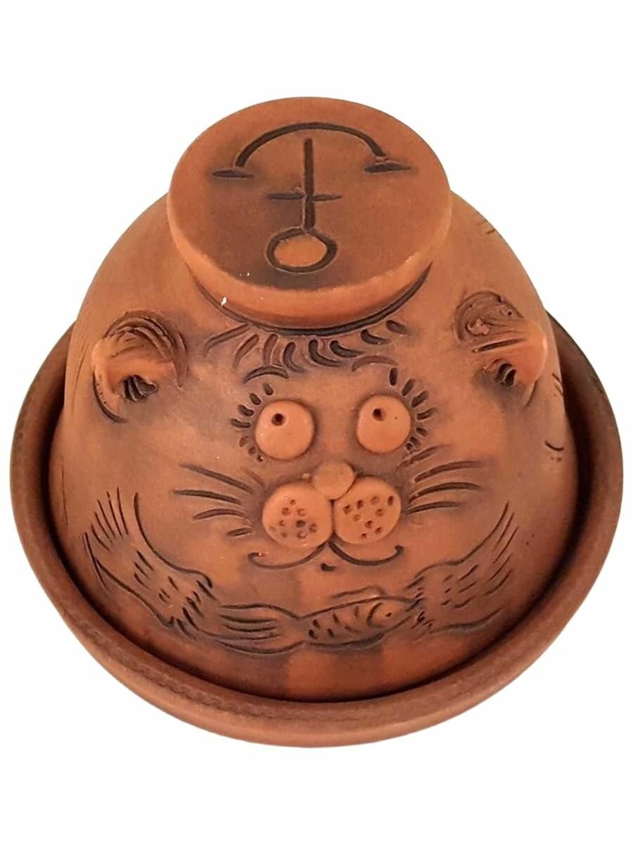 Масленка "Кот", глина, керамика, ручная работа