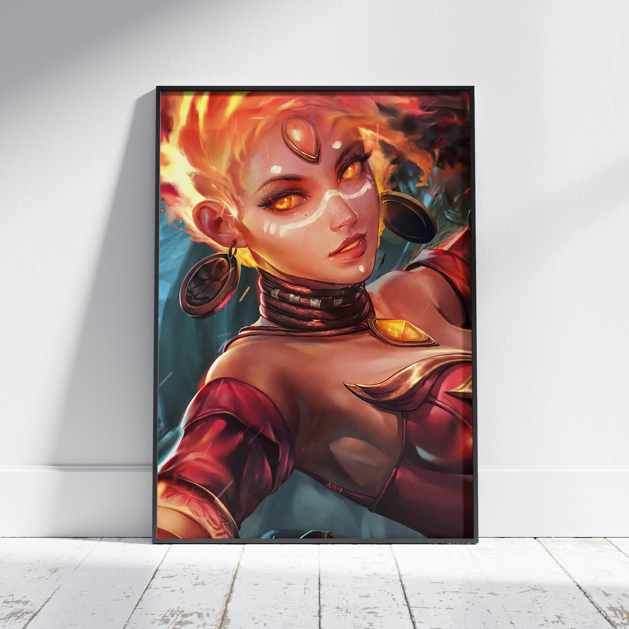 Плакат на стену для интерьера Dota 2 (Lina 6) - Постер по игре формата A4 (21х30 см)